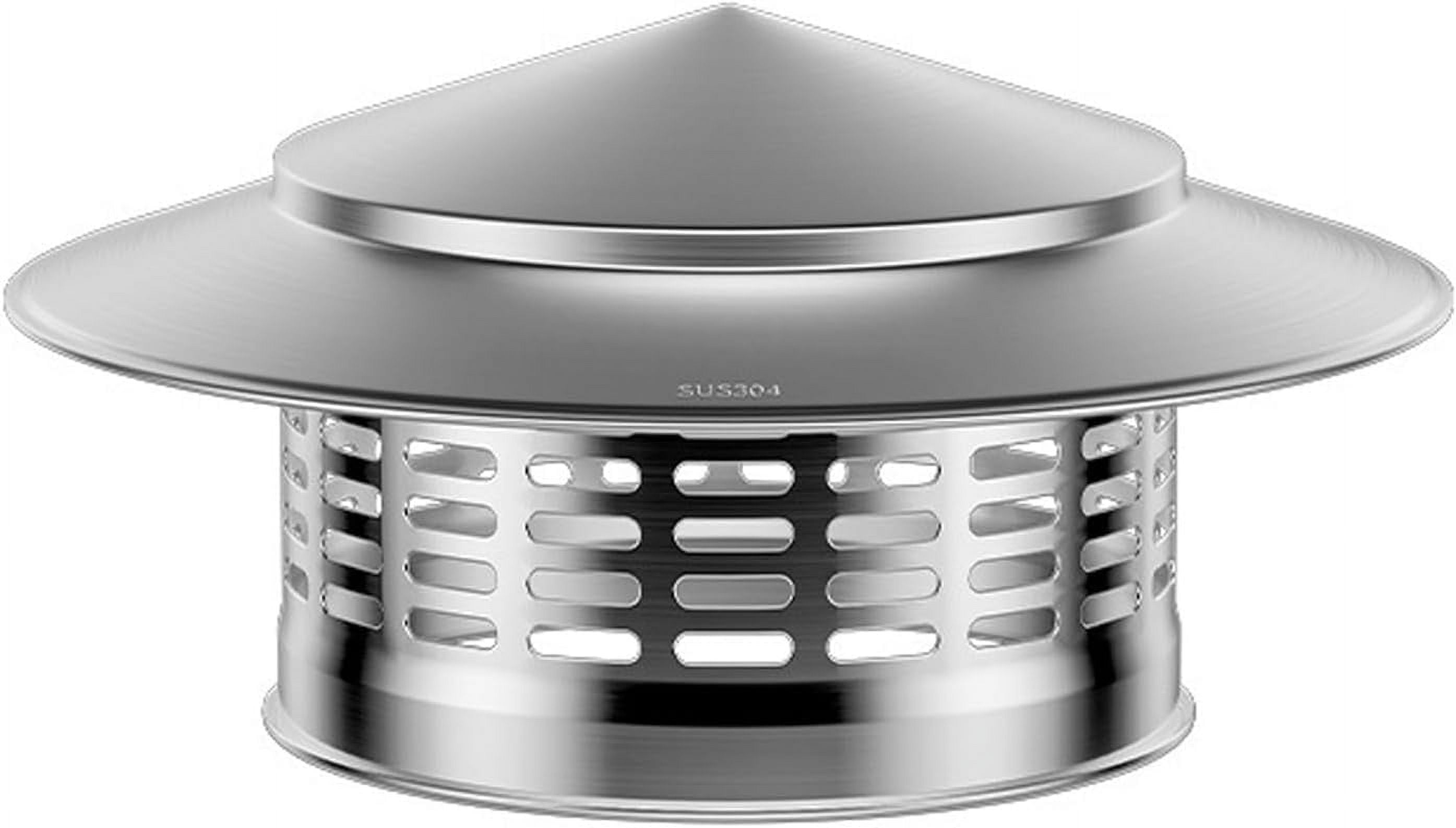 8 Inch Round Chimney Cap, 8 Inch Chimney Cap with Screen, Stove Pipe ...