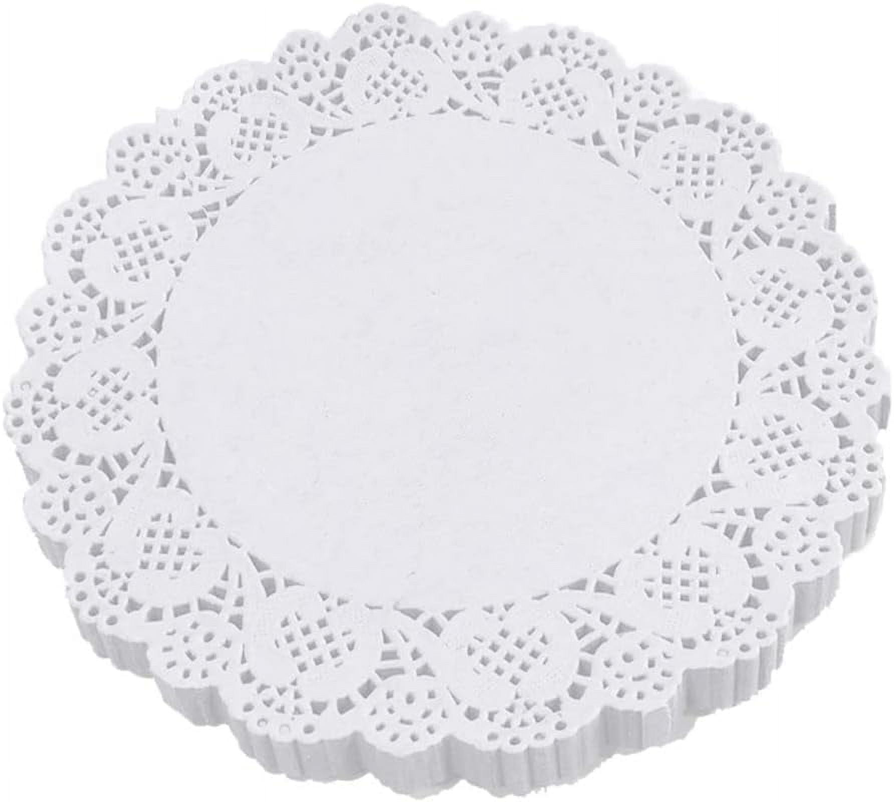 8 Inch Round Paper Doilies - White Lace Disposable Paper Doilies - for ...