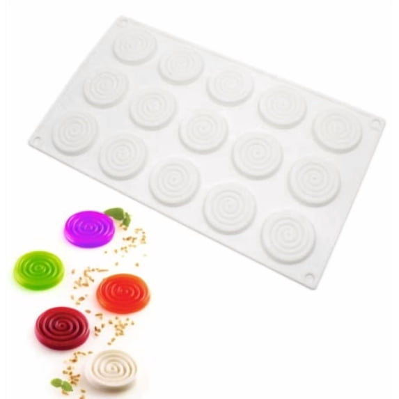 8-Inch Round Silicone Mousse Cake Mold - Creative Rainbow Ring Design ...