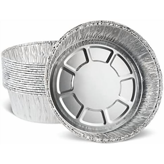8'' Inch Round Tin Foil Pans Disposable Aluminum, Deep Freezer & Oven ...