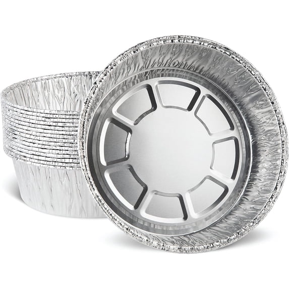 8'' Inch Round Tin Foil Pans Disposable Aluminum, Deep Freezer & Oven ...