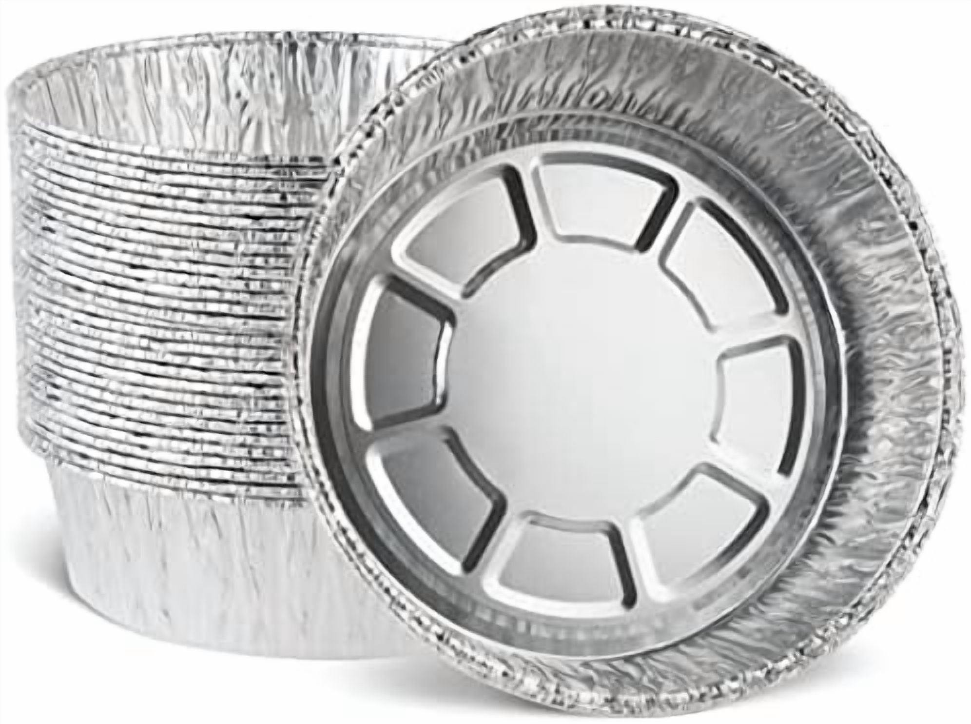 8'' Inch Round Tin Foil Pans Disposable Aluminum, Deep Freezer & Oven ...