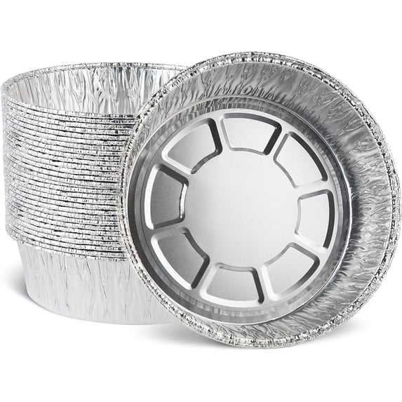 8'' Inch Round Tin Foil Pans Disposable Aluminum, Deep Freezer & Oven ...