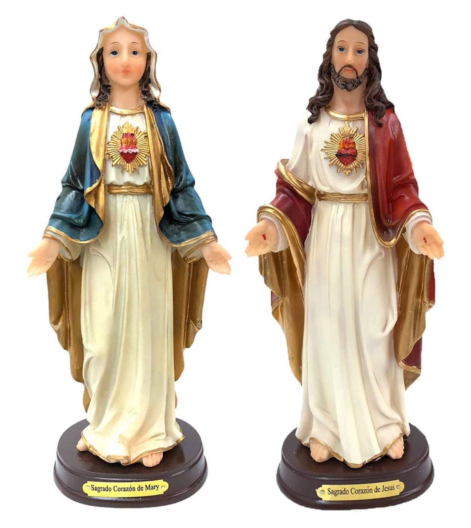 8" Inch Sacred Heart of Mary Jesus Statue Figurine Imagen Sagrado ...