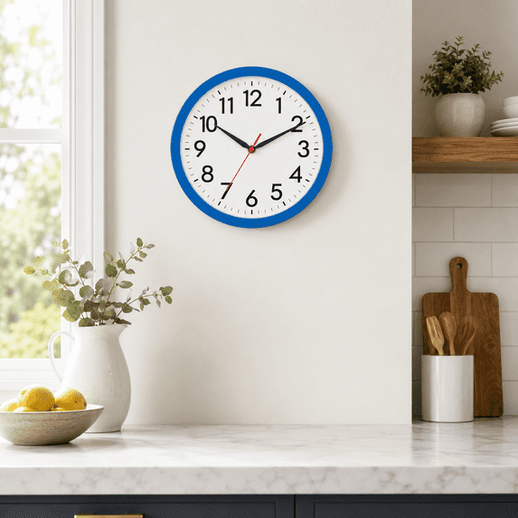 8-Inch Silent Non-Ticking Wall Clock, Modern Analog Battery Operated ...