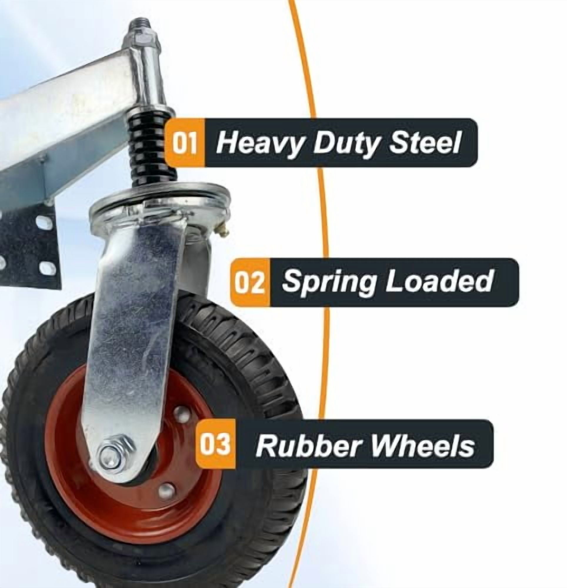 8 Inch Spring-Loaded Gate Wheels for Metal Tube Gate and Wooden Gate ...