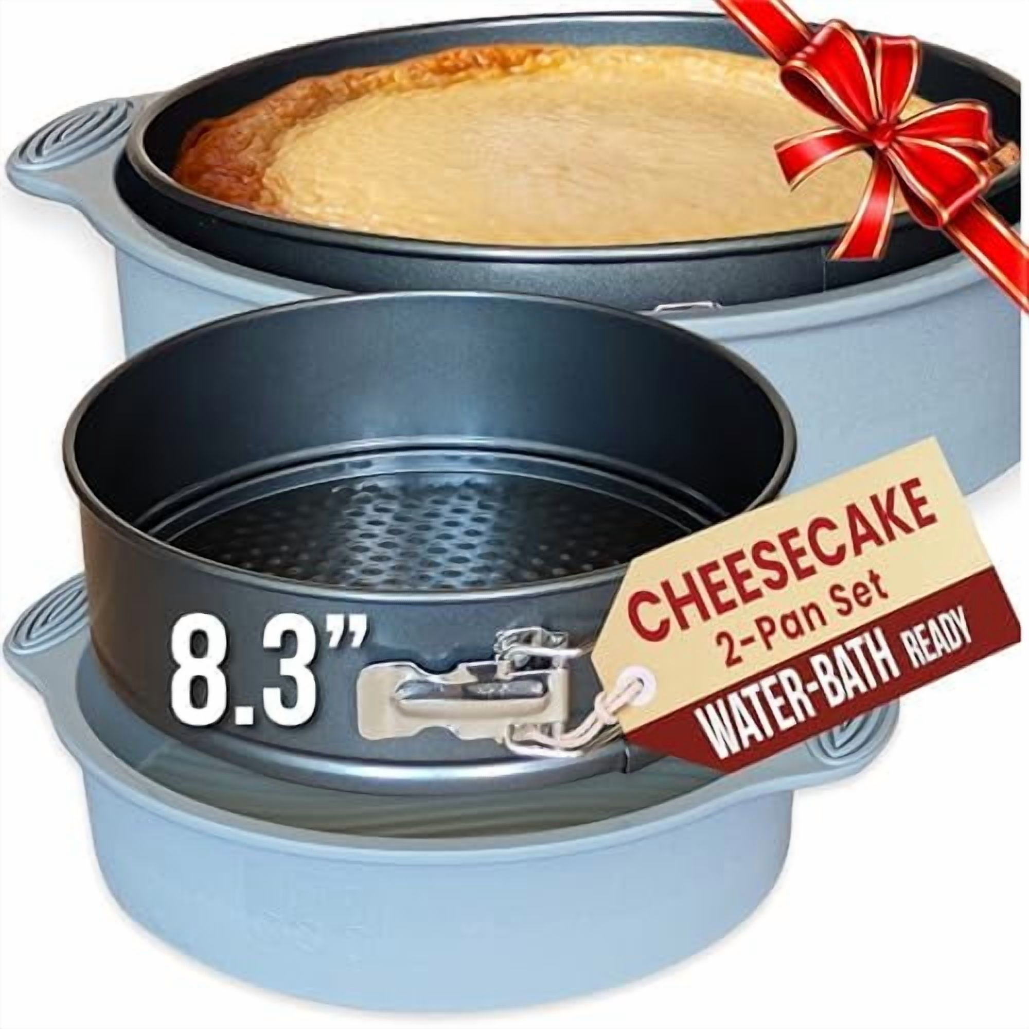 8 Inch Springform Cake Pan NONSTICK - Cheesecake Pan with Silicone ...