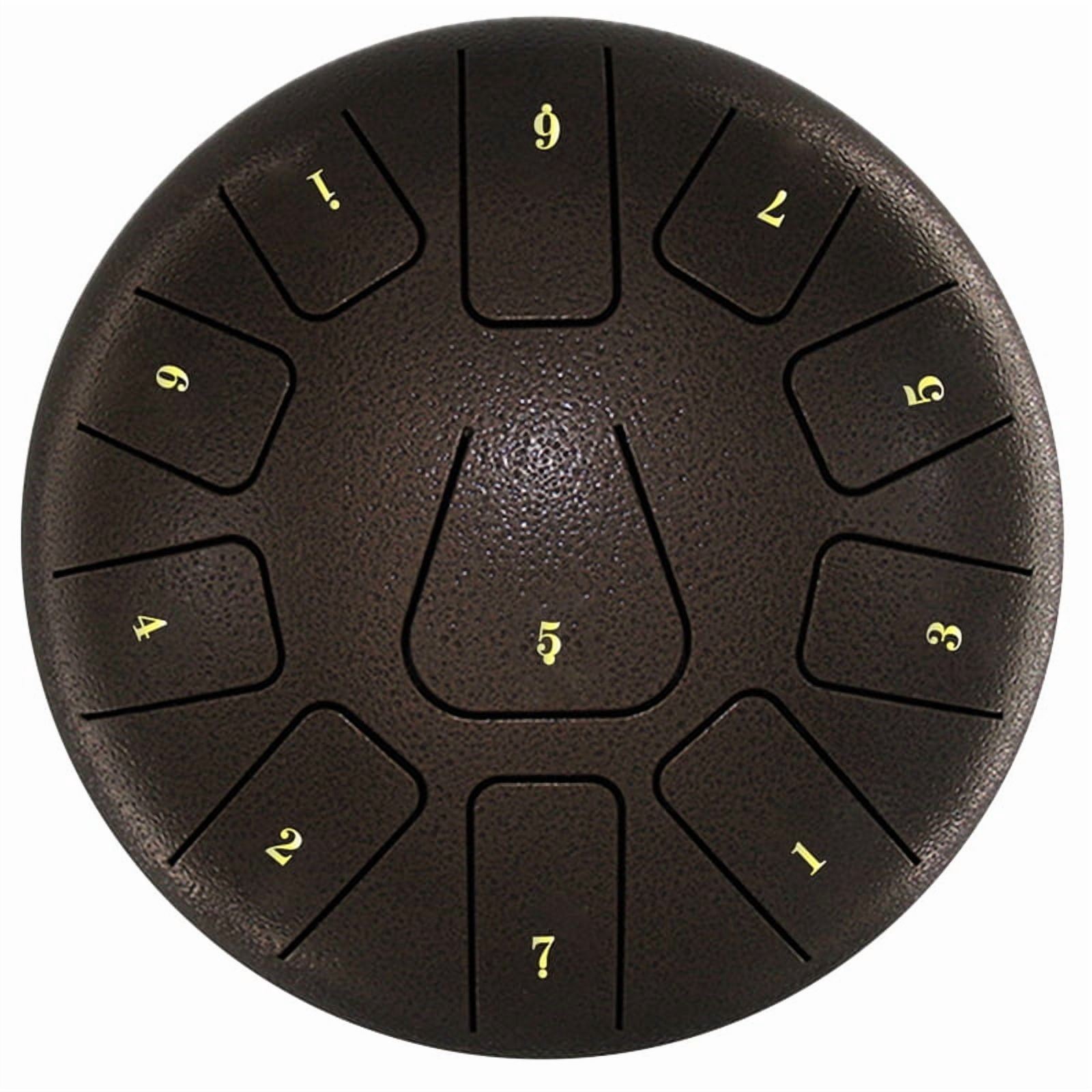 8 Inch Steel Tongue Drum, 11 Note Tambourine with Drumsticks and Finger ...