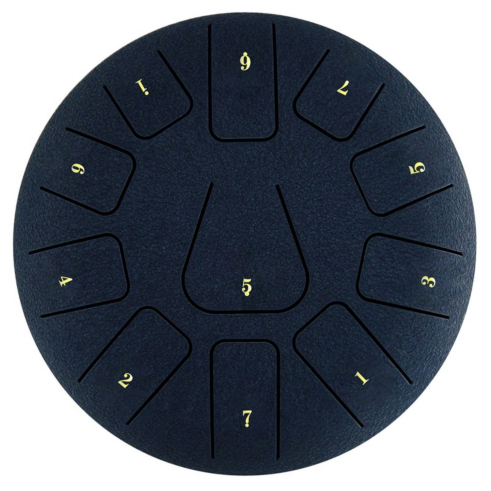 8 Inch Steel Tongue Drum, 11 Note Tambourine with Drumsticks and Finger ...