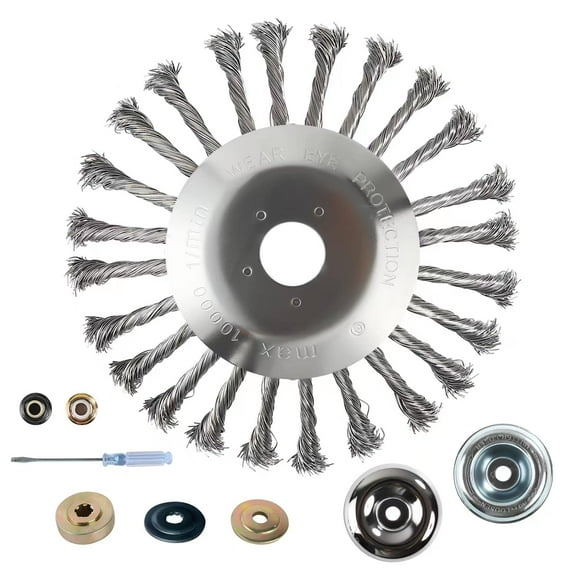 8 Inch Steel Wire Rotary Brush Cutter Trimmer Head,Universal ...