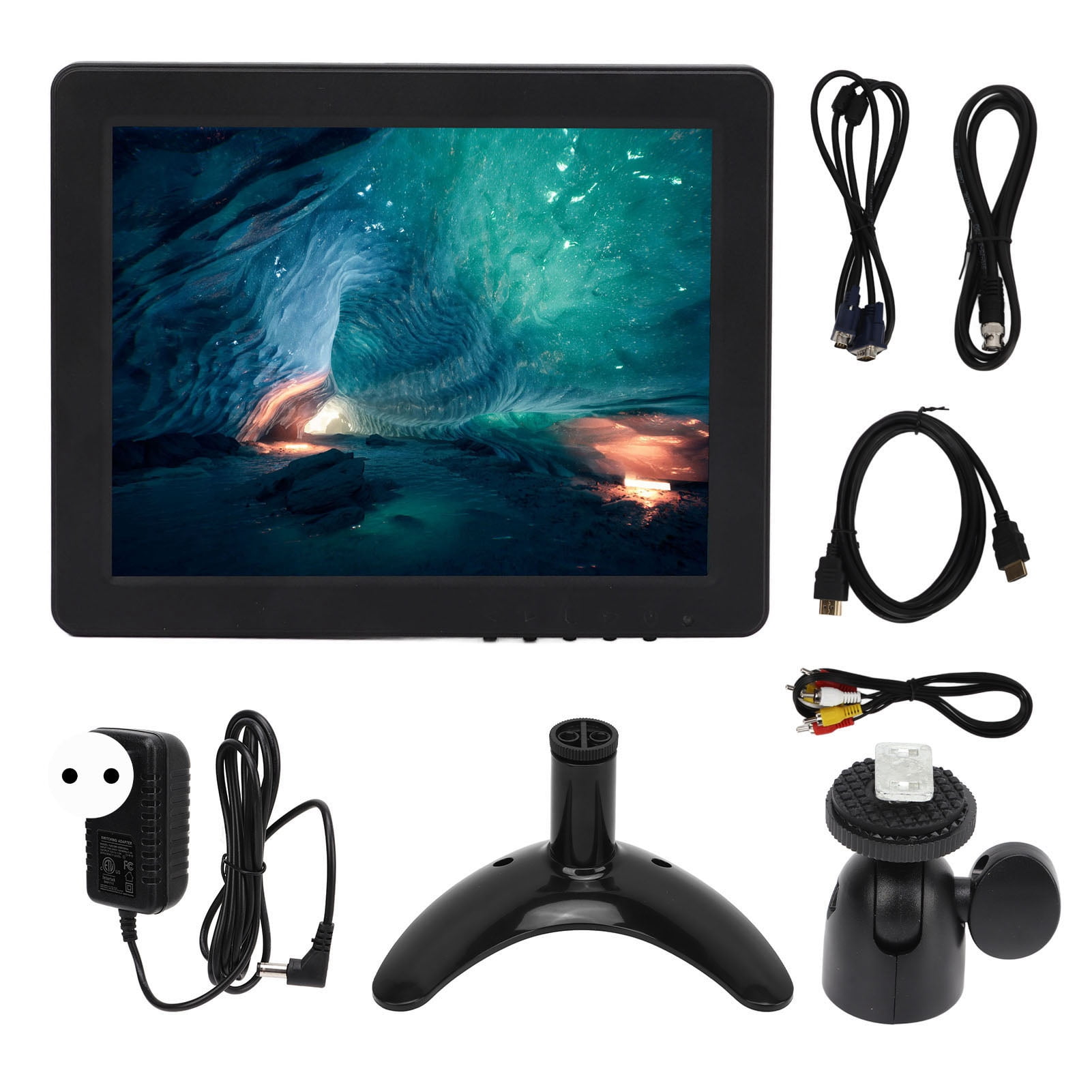 8 Inch TFT LED Monitor Portable HD Color Screen Display with VGA AV BNC ...