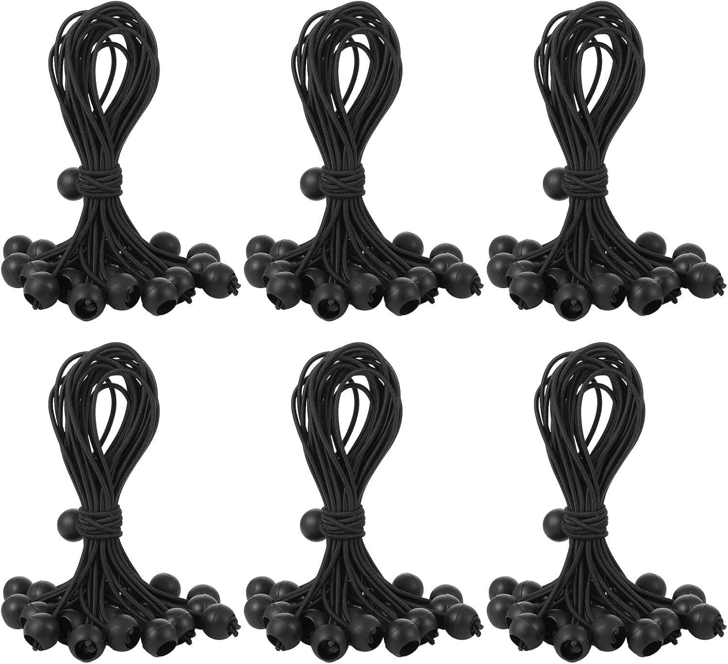 8 Inch Tarp Bungee Balls Ties,100 PCS Ball Bungee Cords Heavy Duty ...