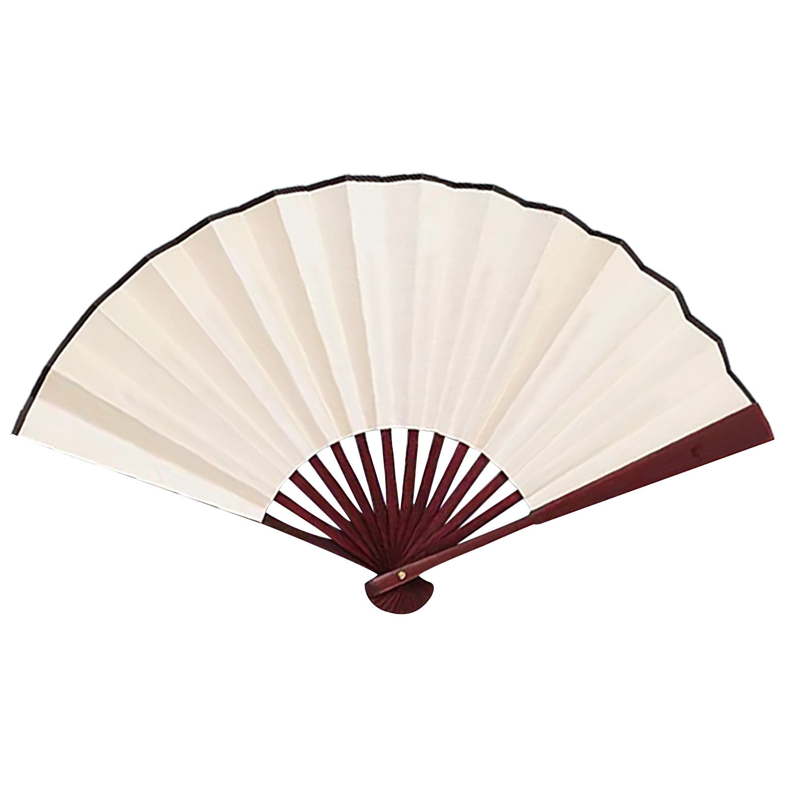 8-Inch Traditional Red Bone Solid-Color Folding Fan DIY Art Calligraphy ...