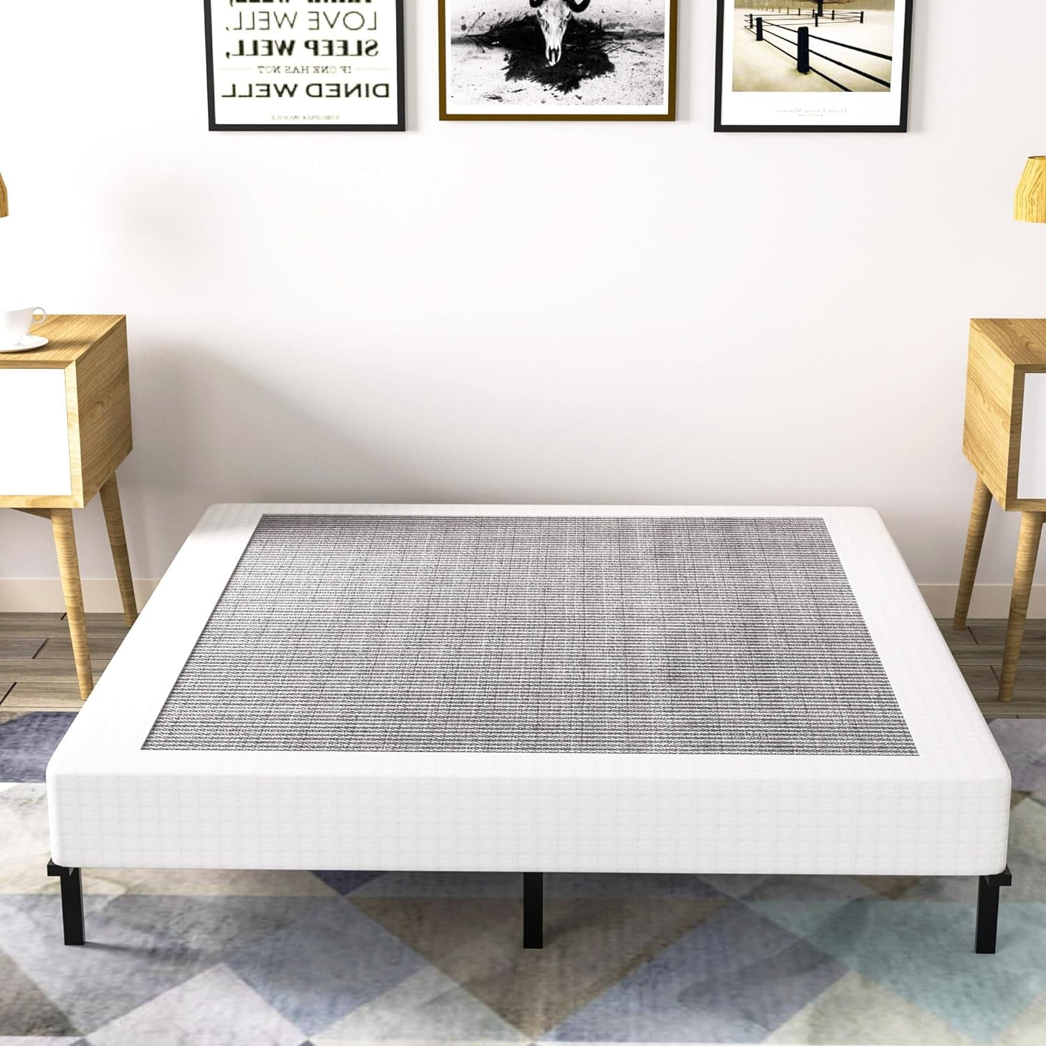 8 Inch Twin Box Spring with Cover Heavy Duty Metal Box Spring Only ...