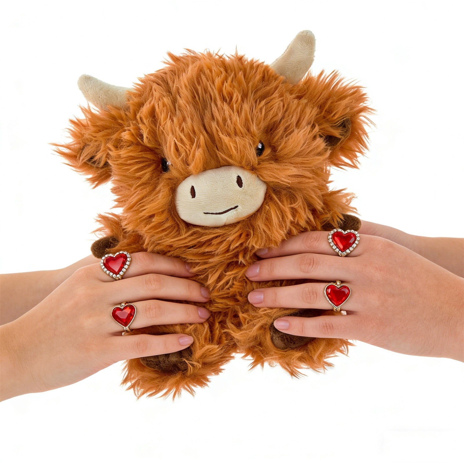 8 Inch Valentine’s Day Highland Cow Doll - Cute Plush Stuffed Animal ...