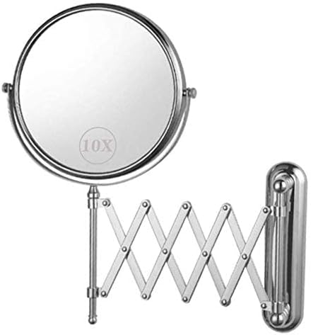 8-Inch Wall Mount Makeup Mirror with 10x Magnification, Double-Sided ...