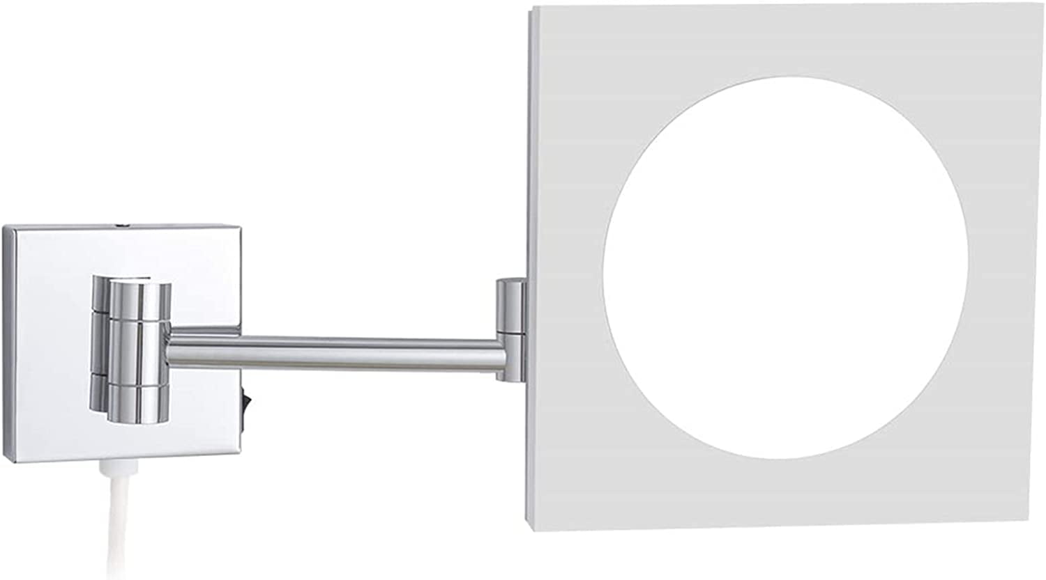 8 Inch Wall Mounted LED Lighted Makeup Mirror with Magnification ...