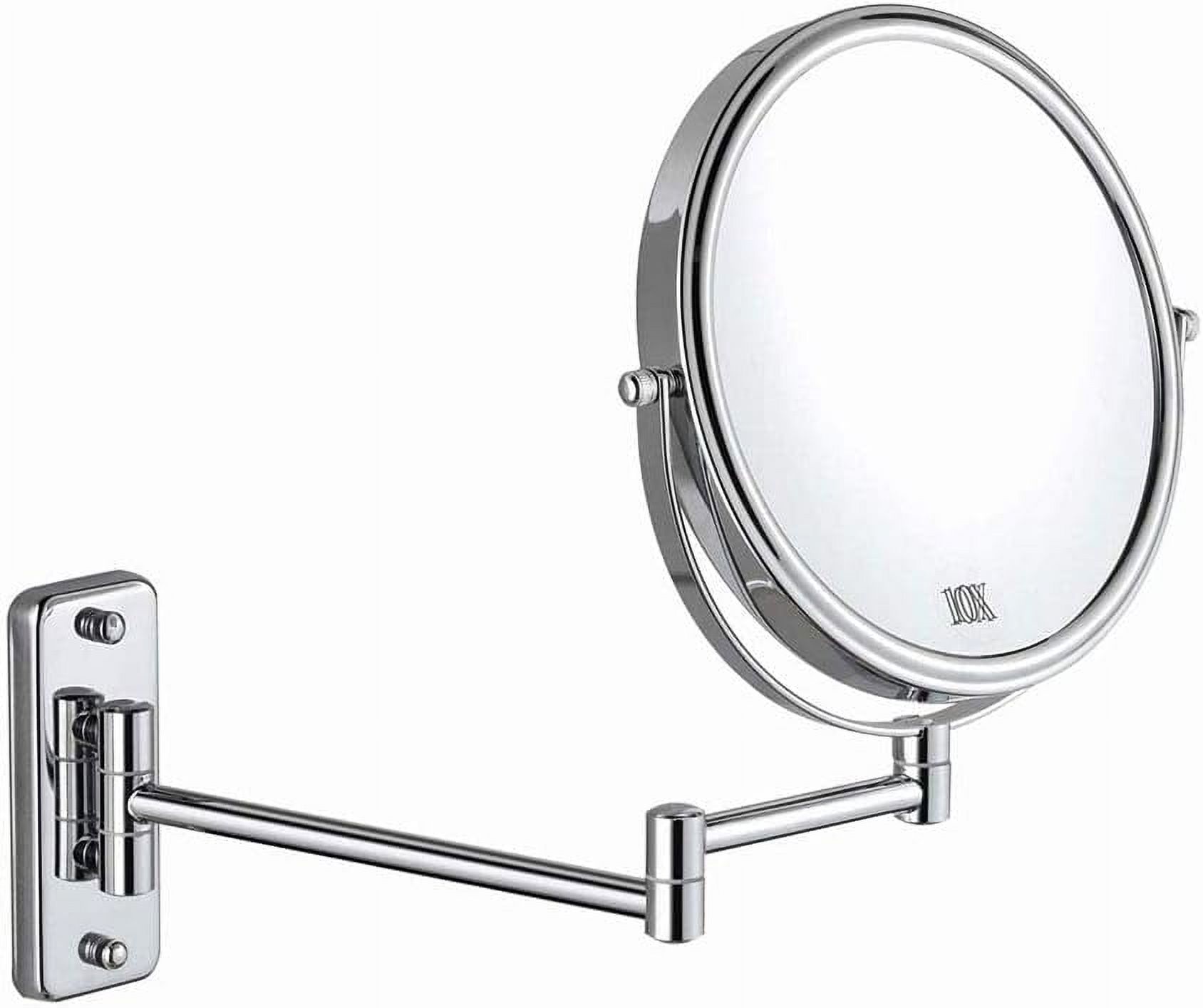 8-Inch Wall Mounted Makeup Mirror 10X Magnification, Two-Sided Swivel ...