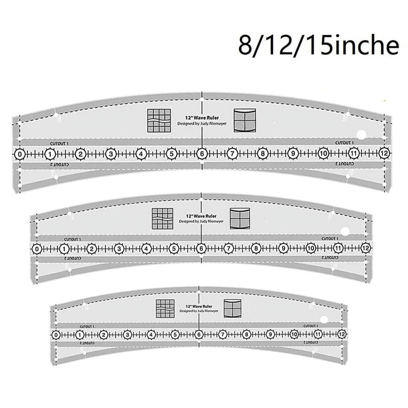 8 Inch Wavy Template Ruler Sewing Template Ruler DIY Craft Template ...