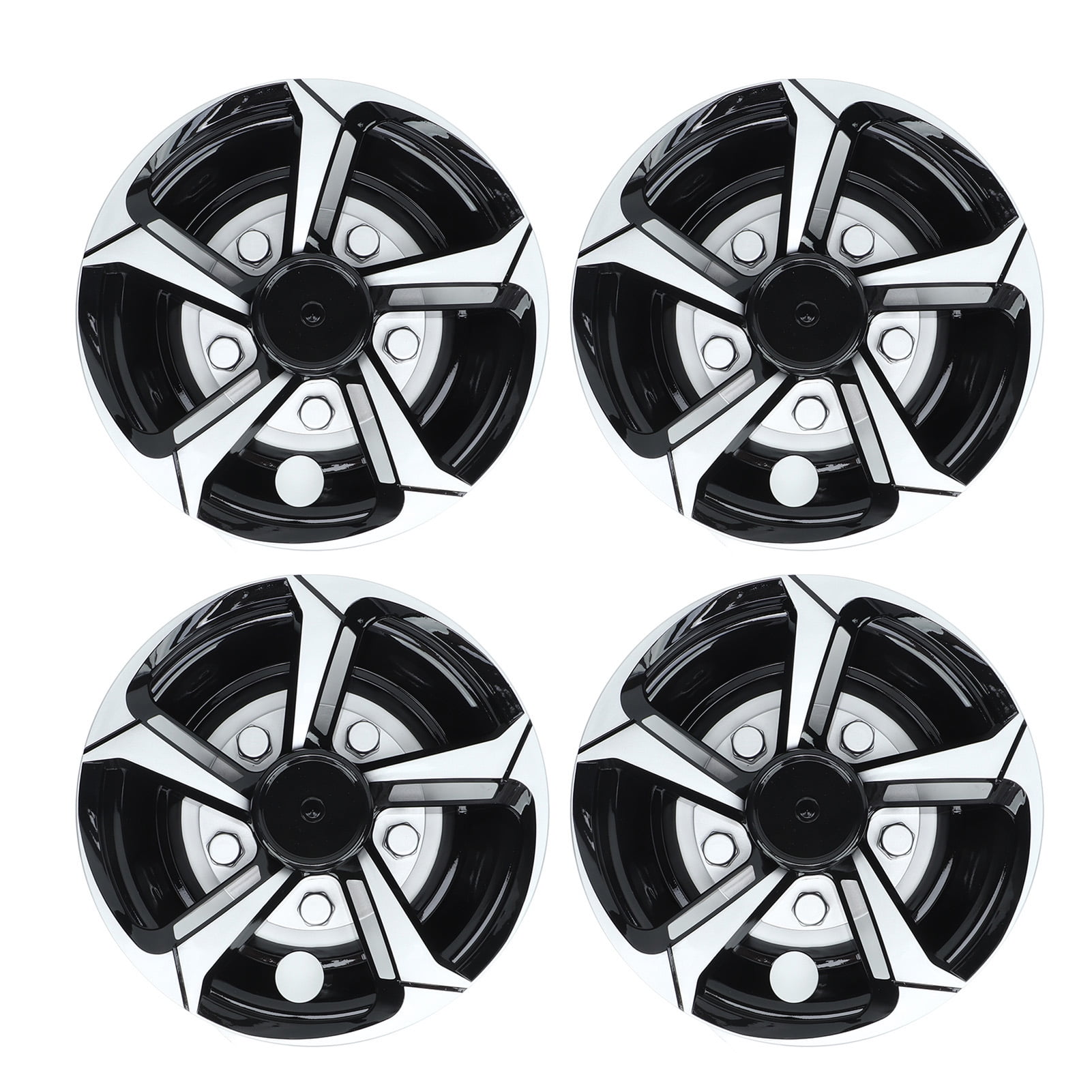 8 Inch Wheel Hub Cap Black Fully Wrap Hubcap Rim Protector Trim ...