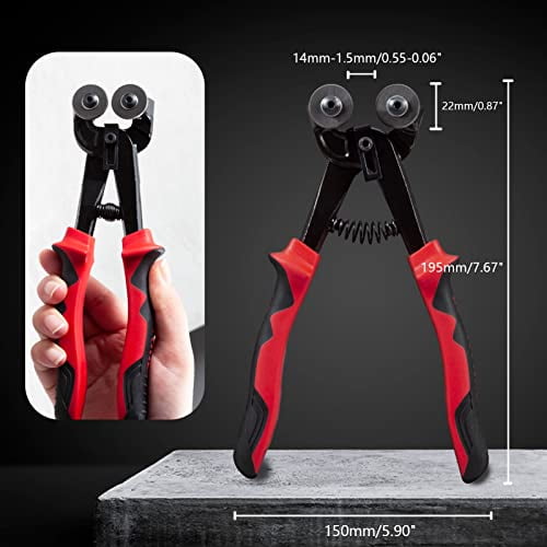 8-Inch Wheeled Mosaic Glass and Tile Nipper with 2 Tungsten-steel ...