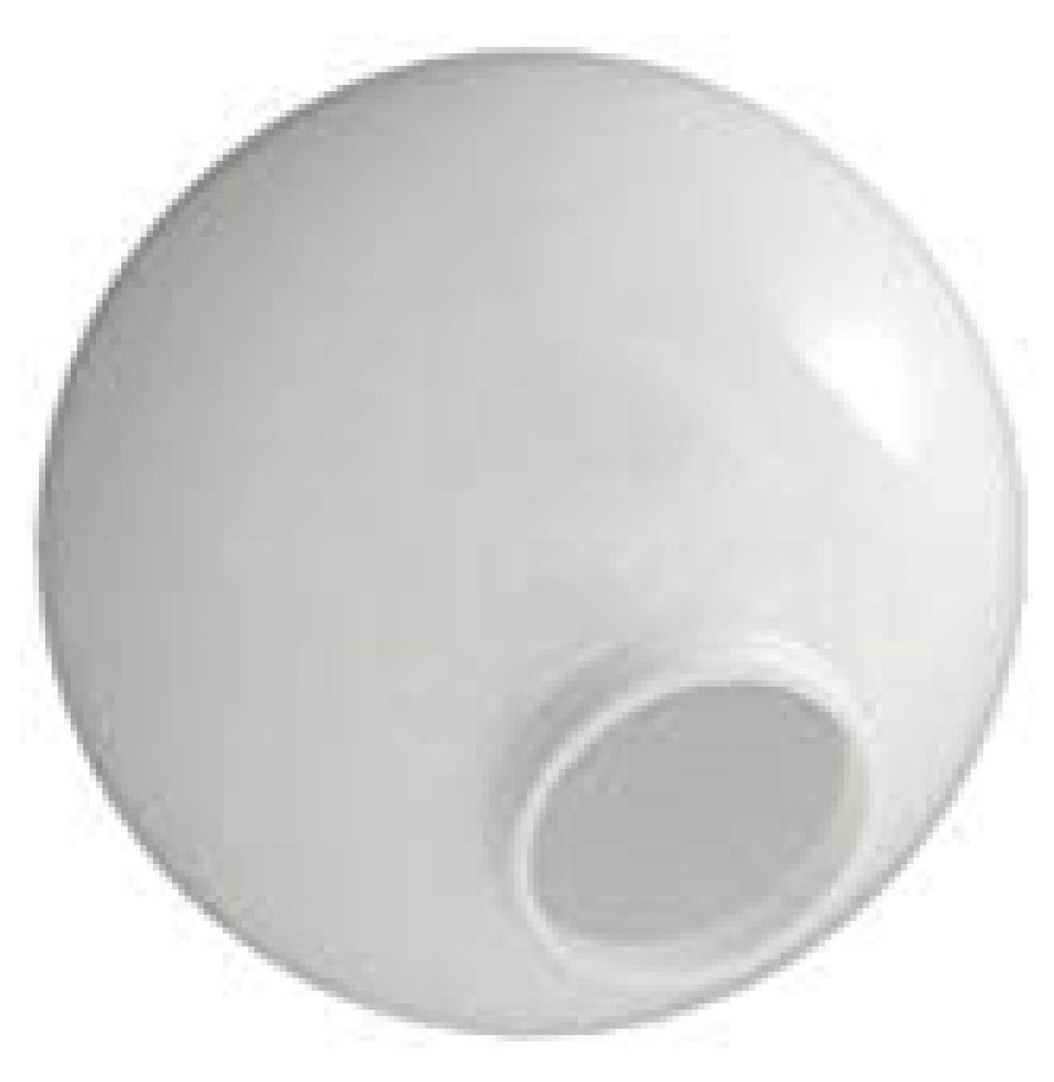 8 Inch White Acrylic Lamp Post Globe 3.91 Inch Neck Solid Flange Lamp ...