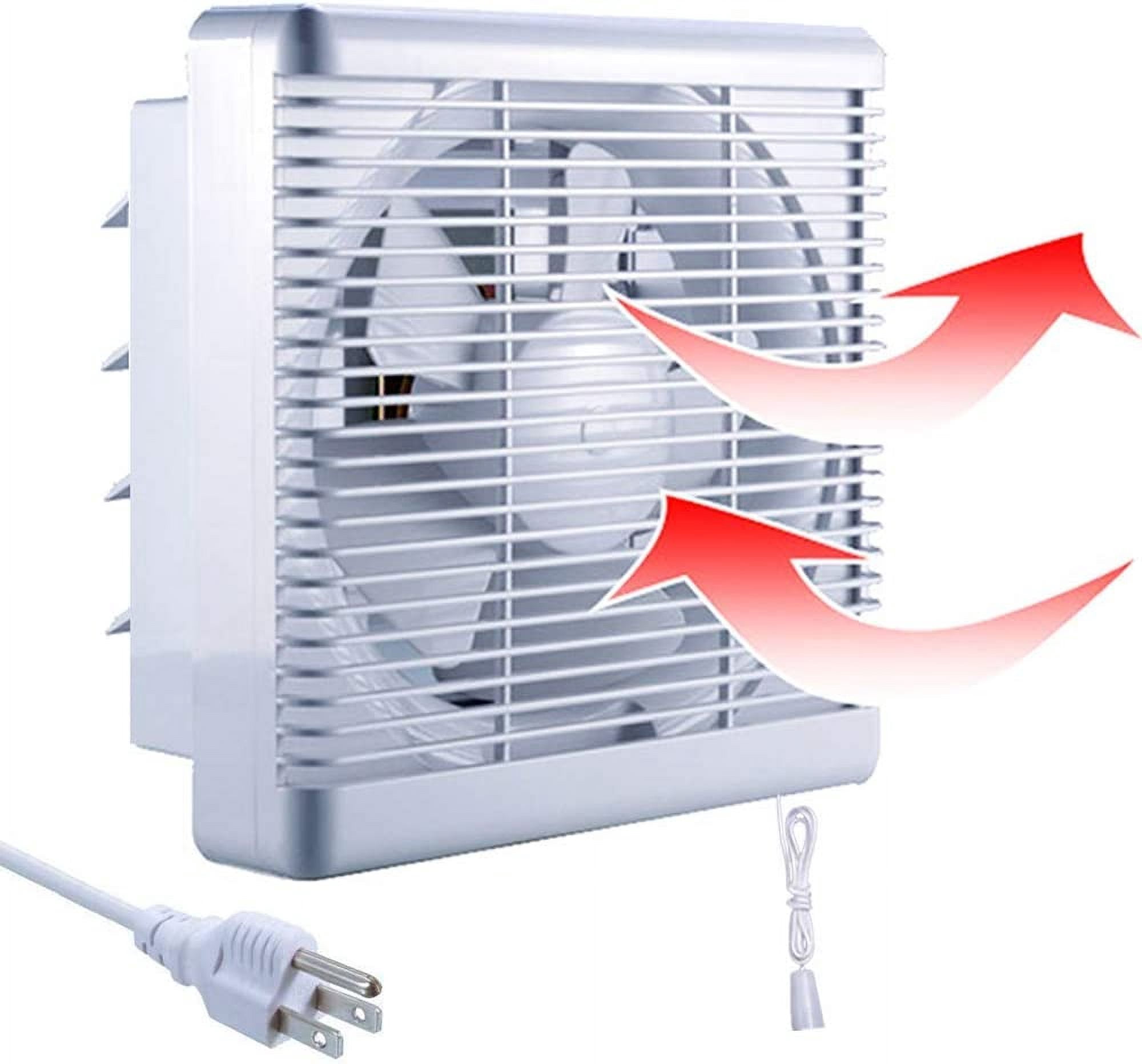 8 Inch Window Shutter Exhaust Fan, 9.5 x 9.5 Inch Cutout, 300CFM 30W ...