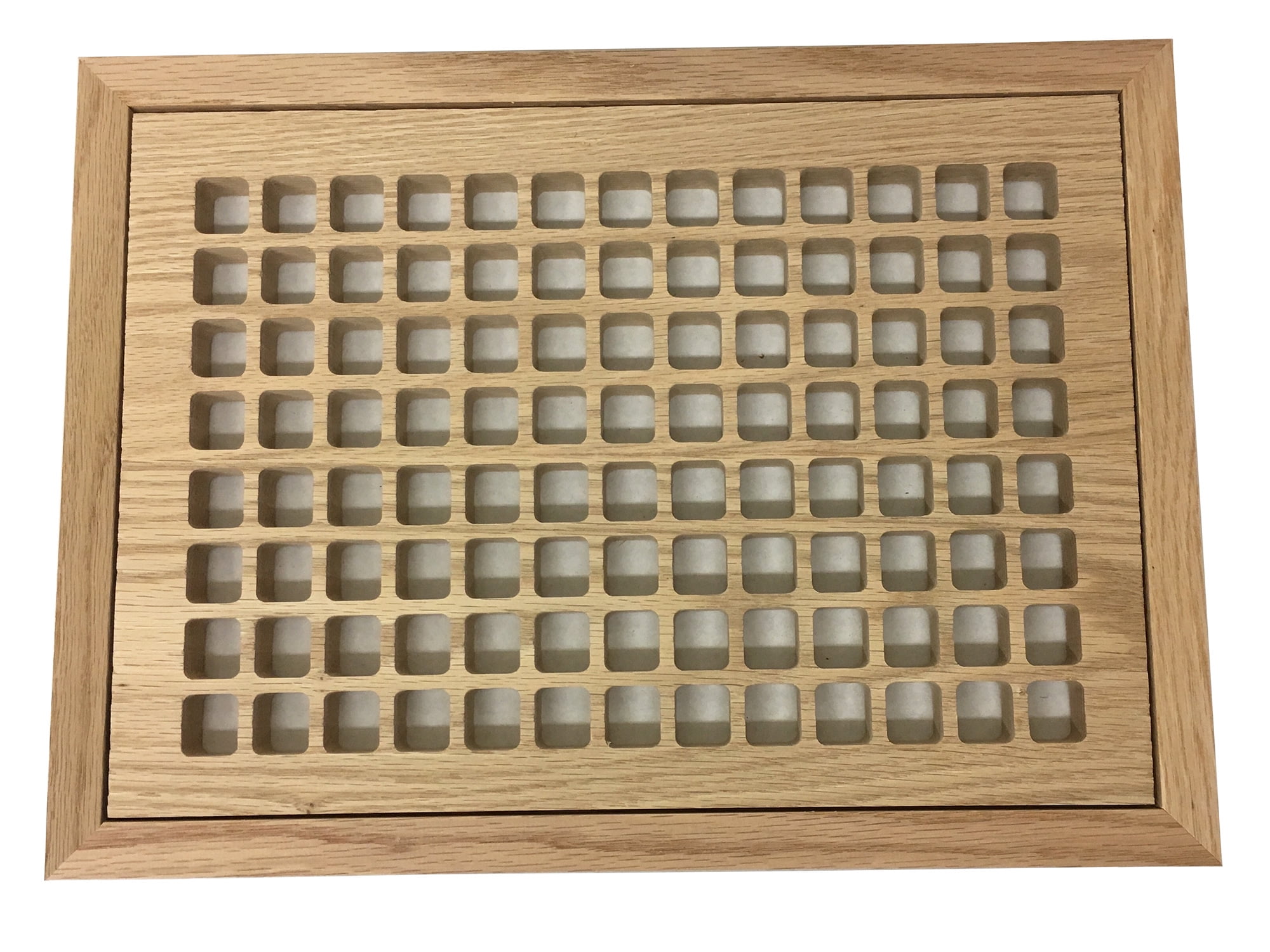 8 Inch x 12 Inch Red Oak Hardwood Vent Floor Register Flush Mount with ...