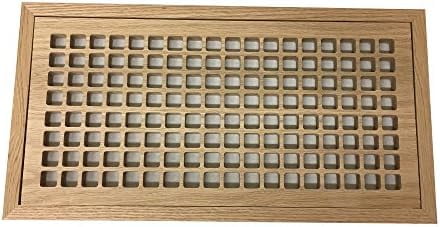 8 Inch x 18 Inch White Oak Hardwood Vent Floor Register Flush Mount ...