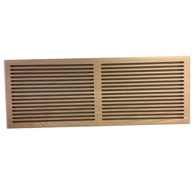 8 Inch x 24 Inch Red Oak Hardwood Vent Floor Register Surface Mount ...