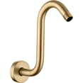 8 Inches S-shape Wall Mount Shower Arm and Flange, Champagne Bronze ...
