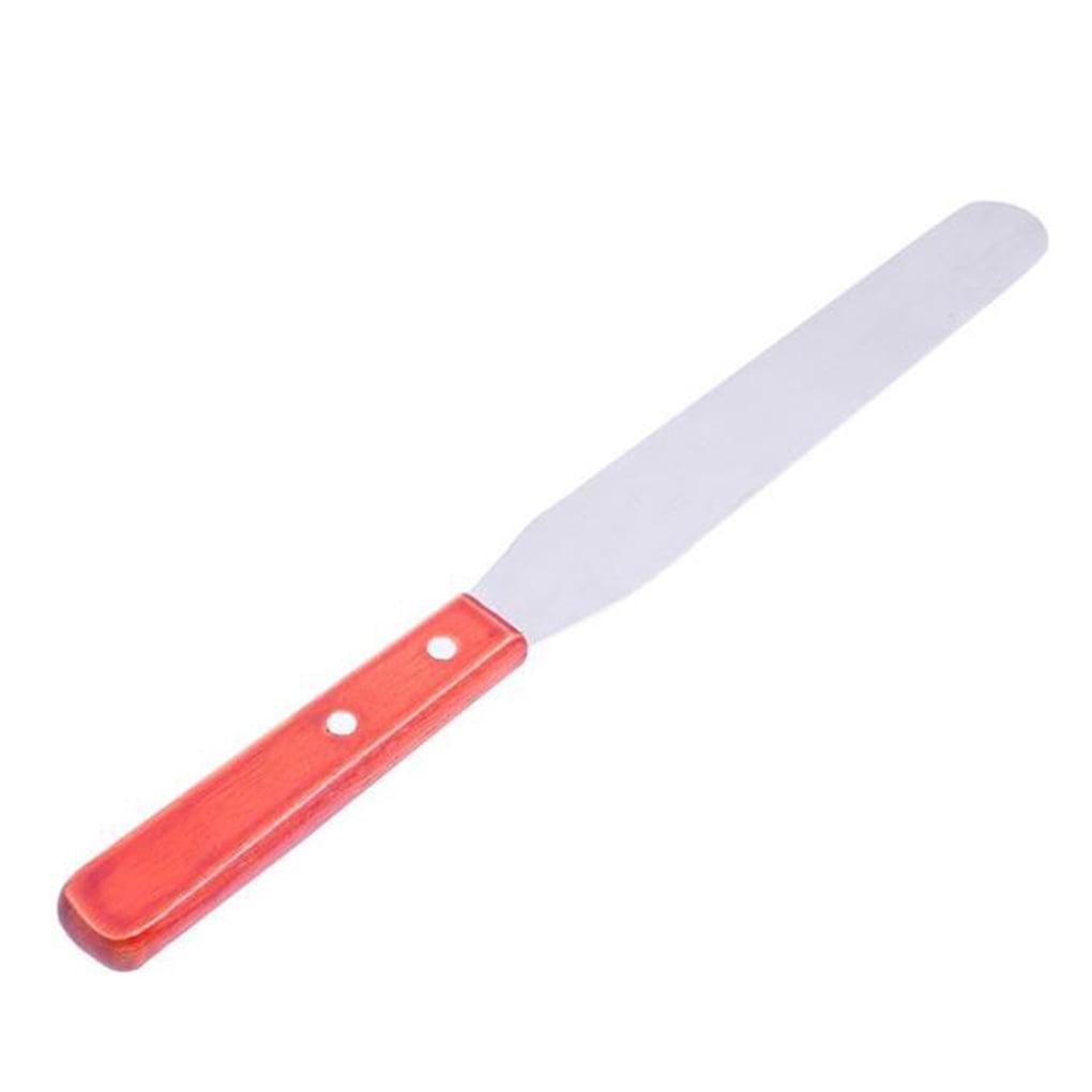 8 Inches Straight Icing Spatula Baking Stainless Steel Wooden Handle ...