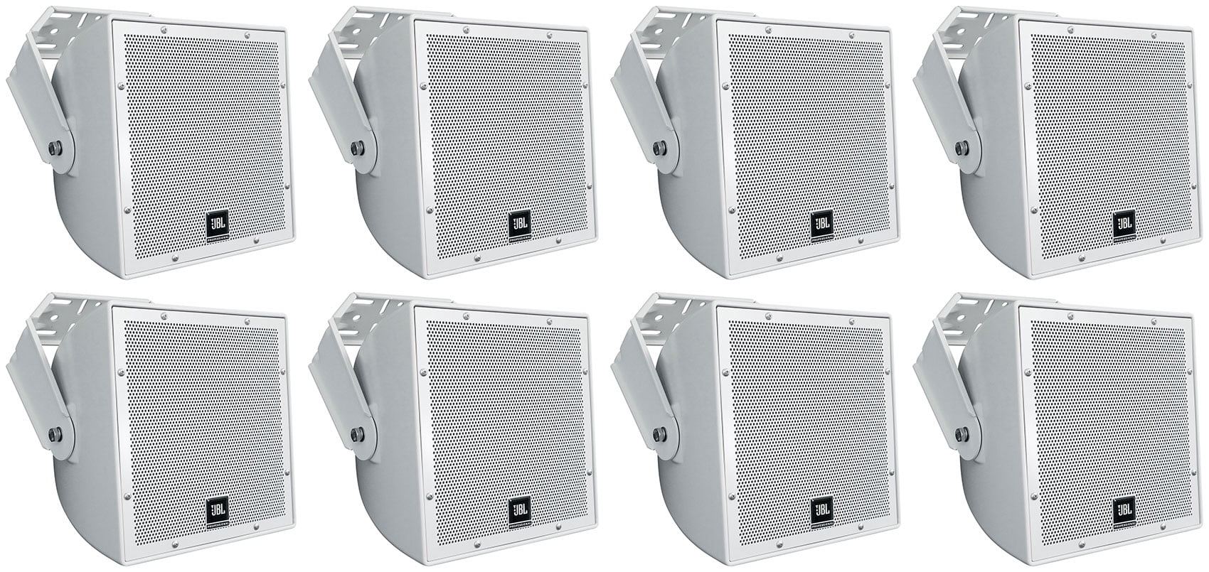(8) JBL AWC82 8" White Indoor/Outdoor 70V Surface Mount Commercial ...