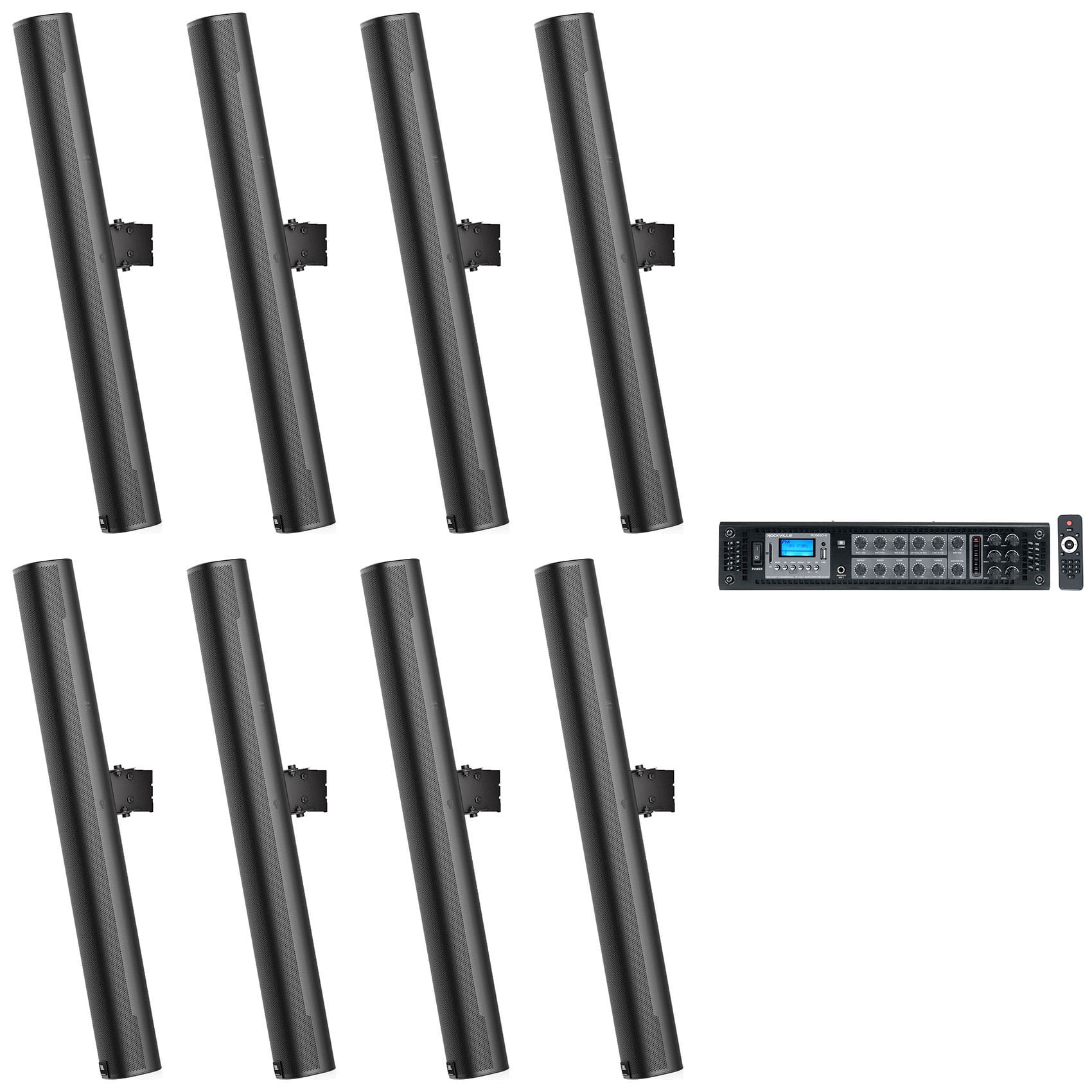 (8) JBL COL800-BK 32" Black 70V Commercial Column Wall Mount Array ...