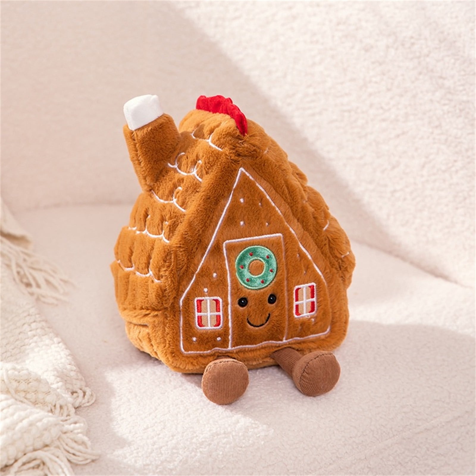 8" Jellycat Gingerbread House Stuffed Plushies, Jellycat Series Stuffed ...