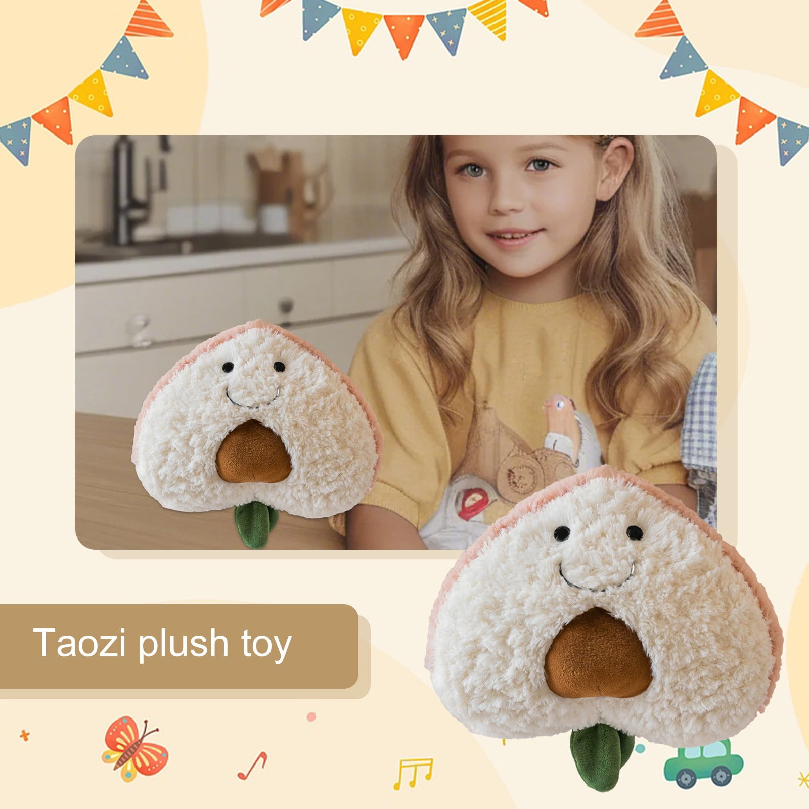 8" Jellycat Peach Stuffed Animal, Emotional Comfort Toys for Kids ...