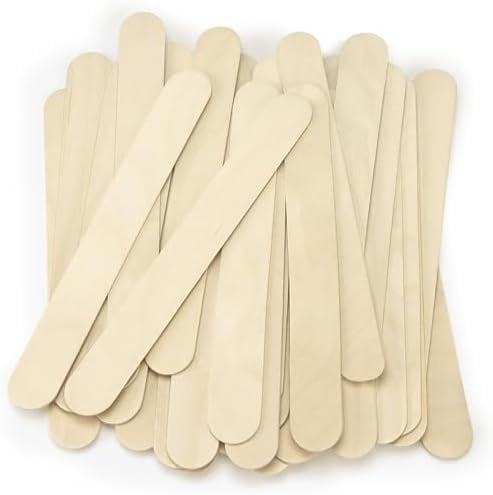 8'' Jumbo Craft Sticks - 42pcs Extra Large Natural Premium Wood, Ice ...