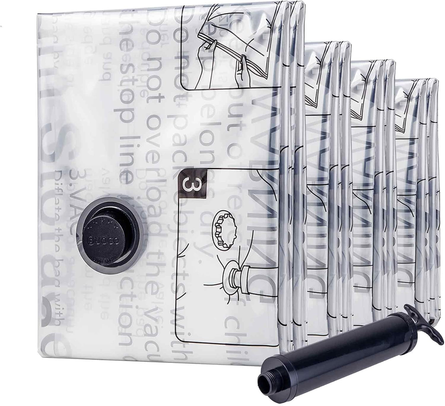 8 Jumbo Vacuum Storage Bags, Vacuum Seal Bags for Clothing, Travel ...