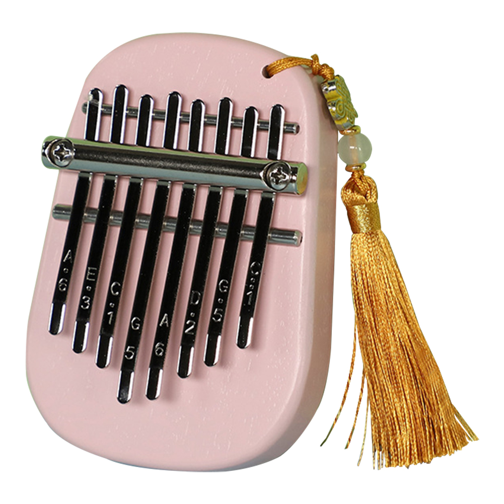 8 Key Cute Kalimba Wooden Exercise Kalimba Gifts for Beginner (Light ...