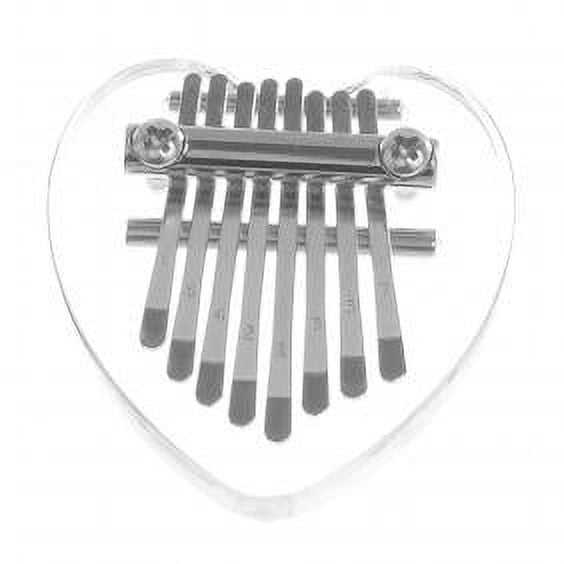 8-Key Heart Shape Thumb Piano Mahogany Kalimba Finger Musical ...