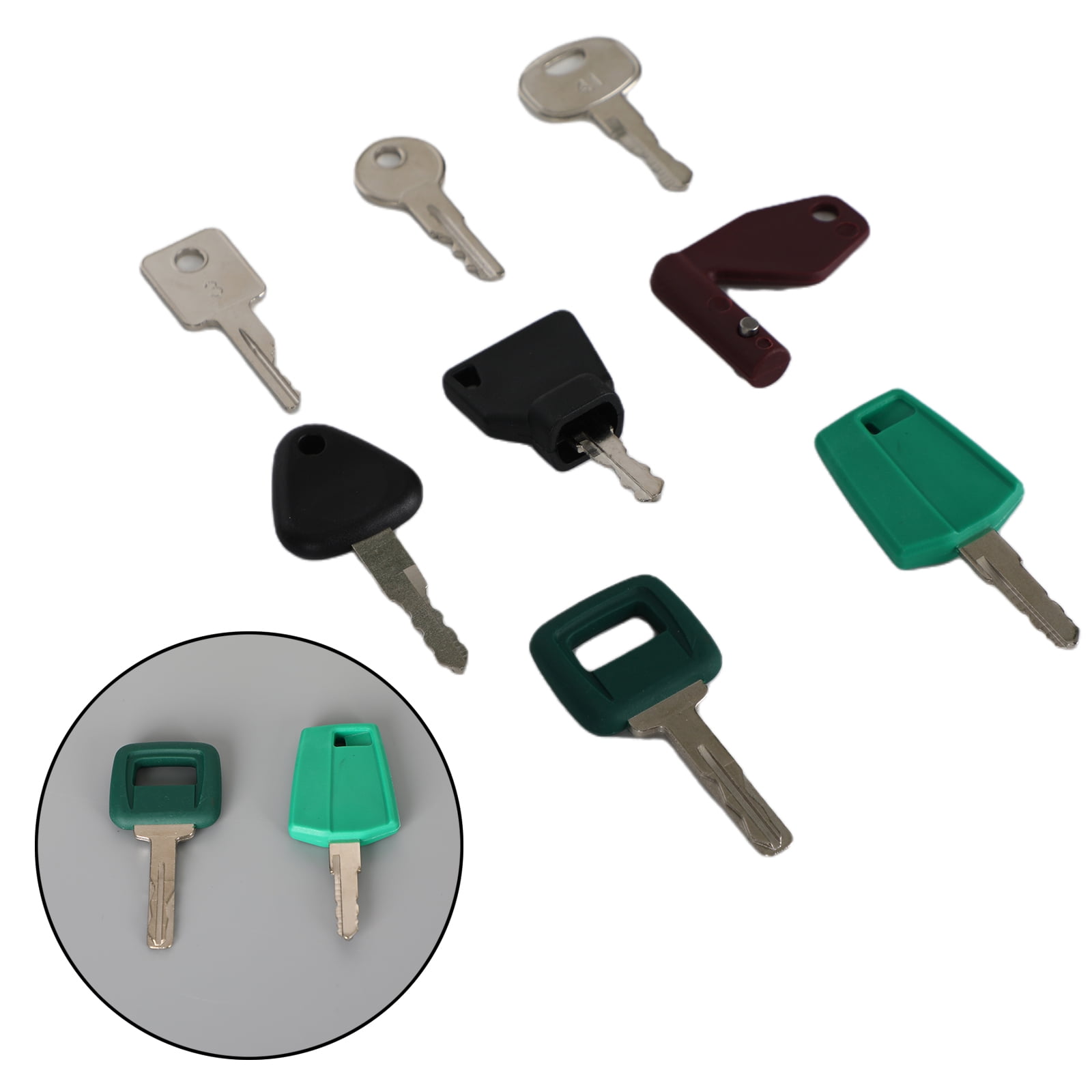 8 Keys For Volvo Heavy Equipment Construction Ignition Key Set With ...