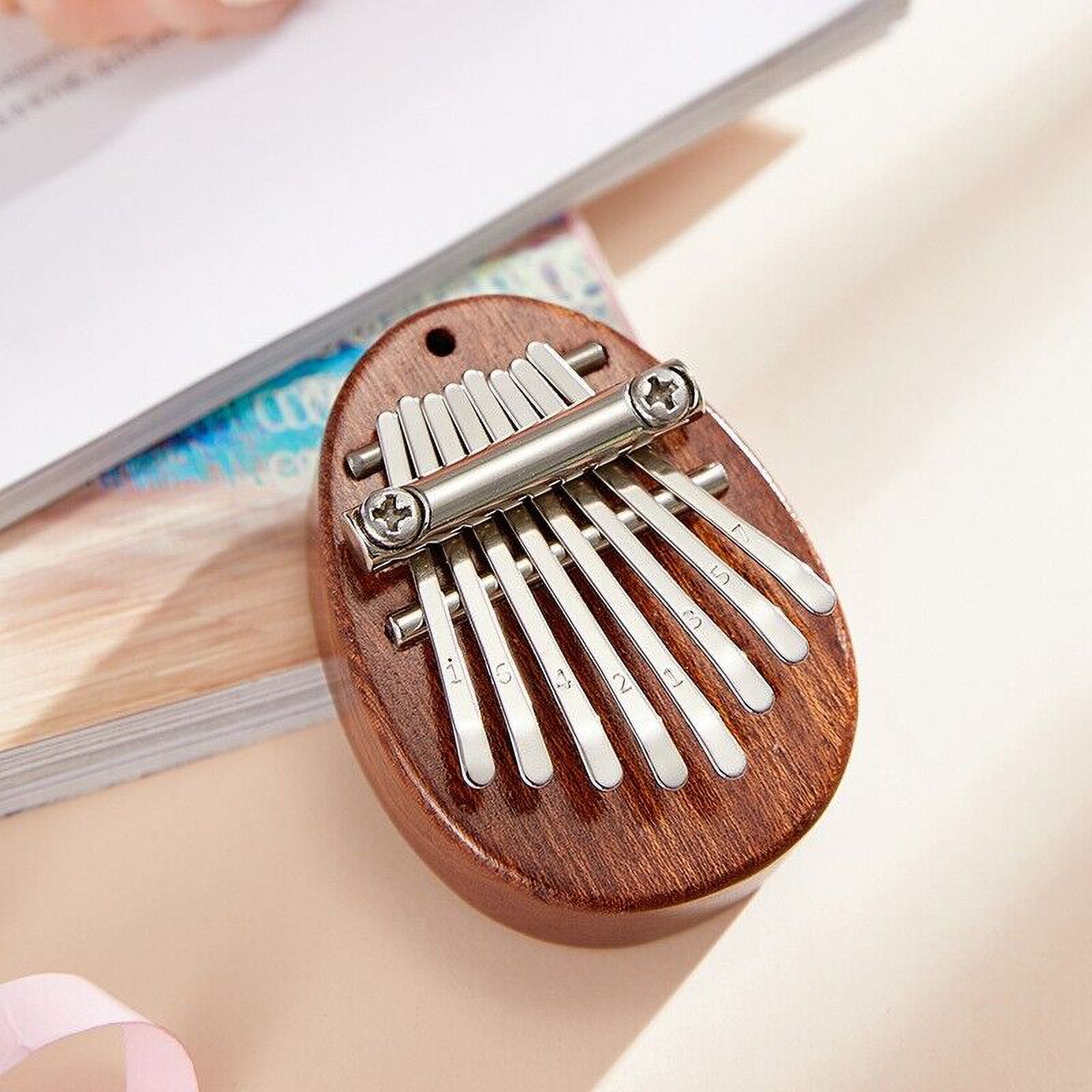 8 Keys Mini Kalimba Portable Wooden Finger Harp Thumb Piano Musical ...