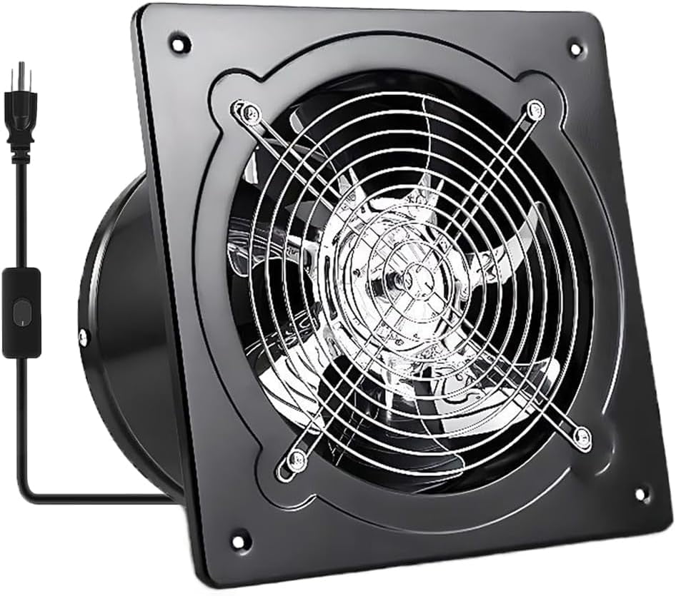 8" Kitchen Exhaust Fan with Switch, 735CFM Wall Mount Household ...