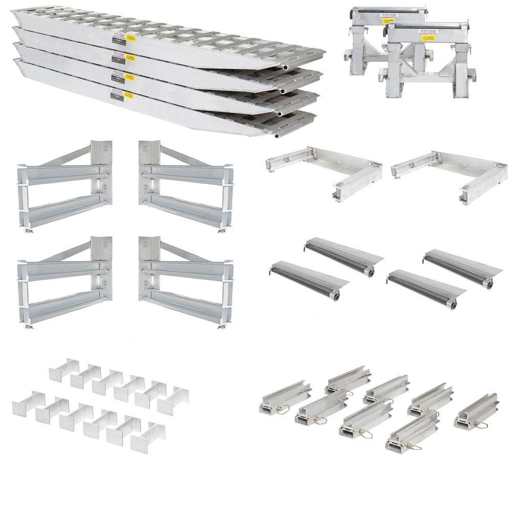 8'L x 20inW 4-Bunk Load Leveler 4-Ramp Master Kit for 20inH Step Deck ...