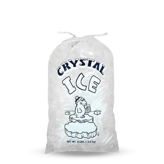 Thermal Tiger 8 LB Ice Bags with Drawstring - Plastic Storage Bags (400 ...