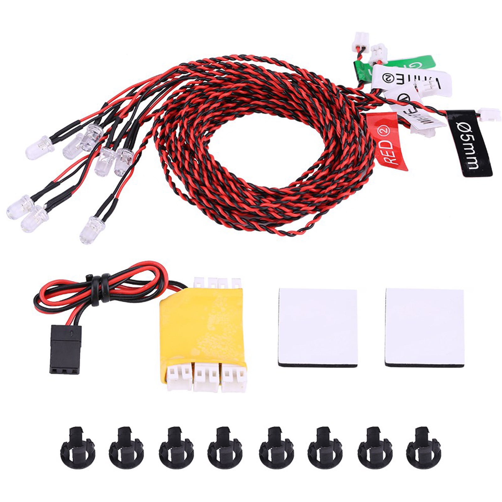 8-LED Lighting System Kit for RC Airplanes and Helicopters Simulated ...