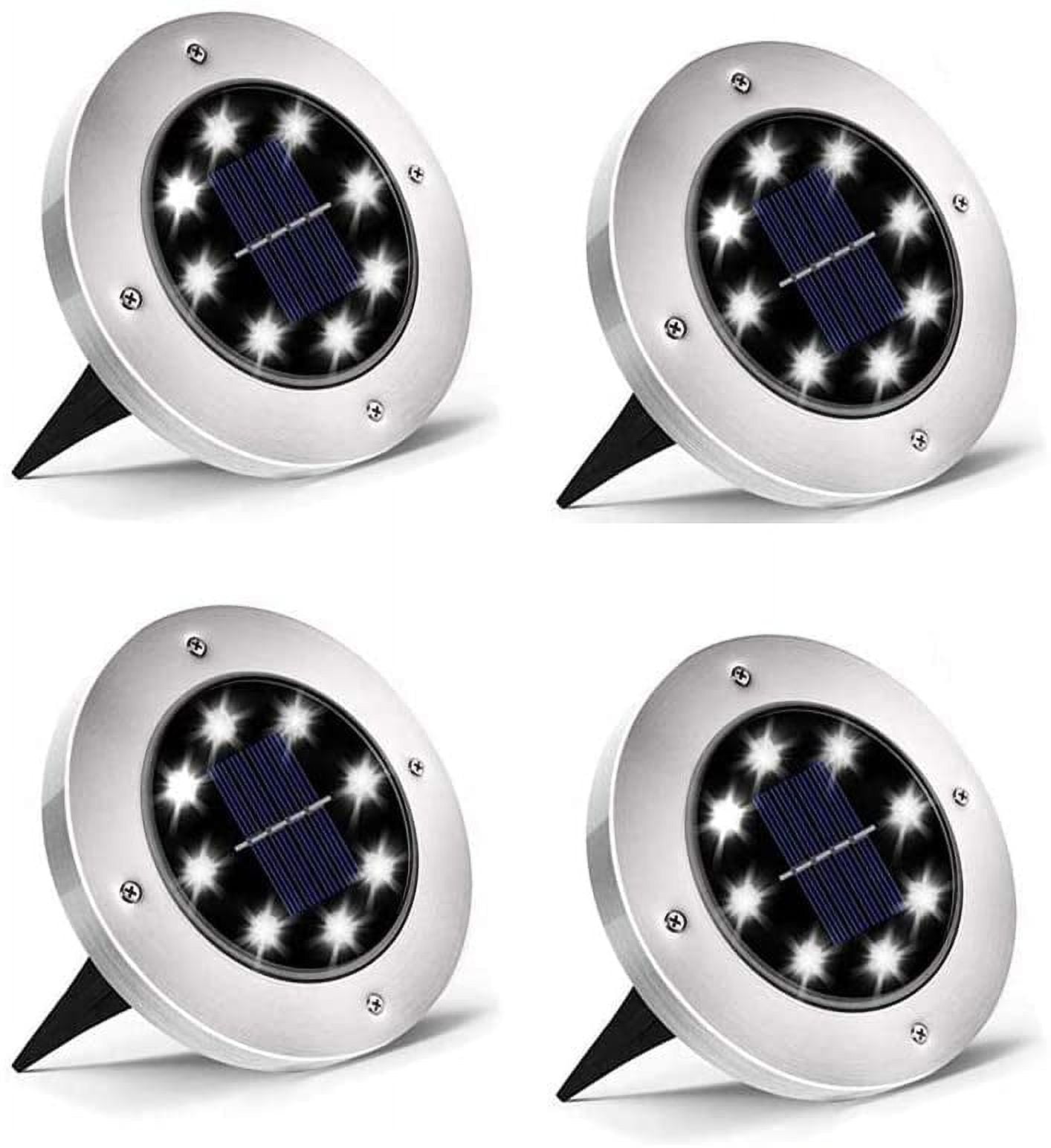 8 LED Solar Ground Lights Outdoor, Solar Powered In Ground Lights ...
