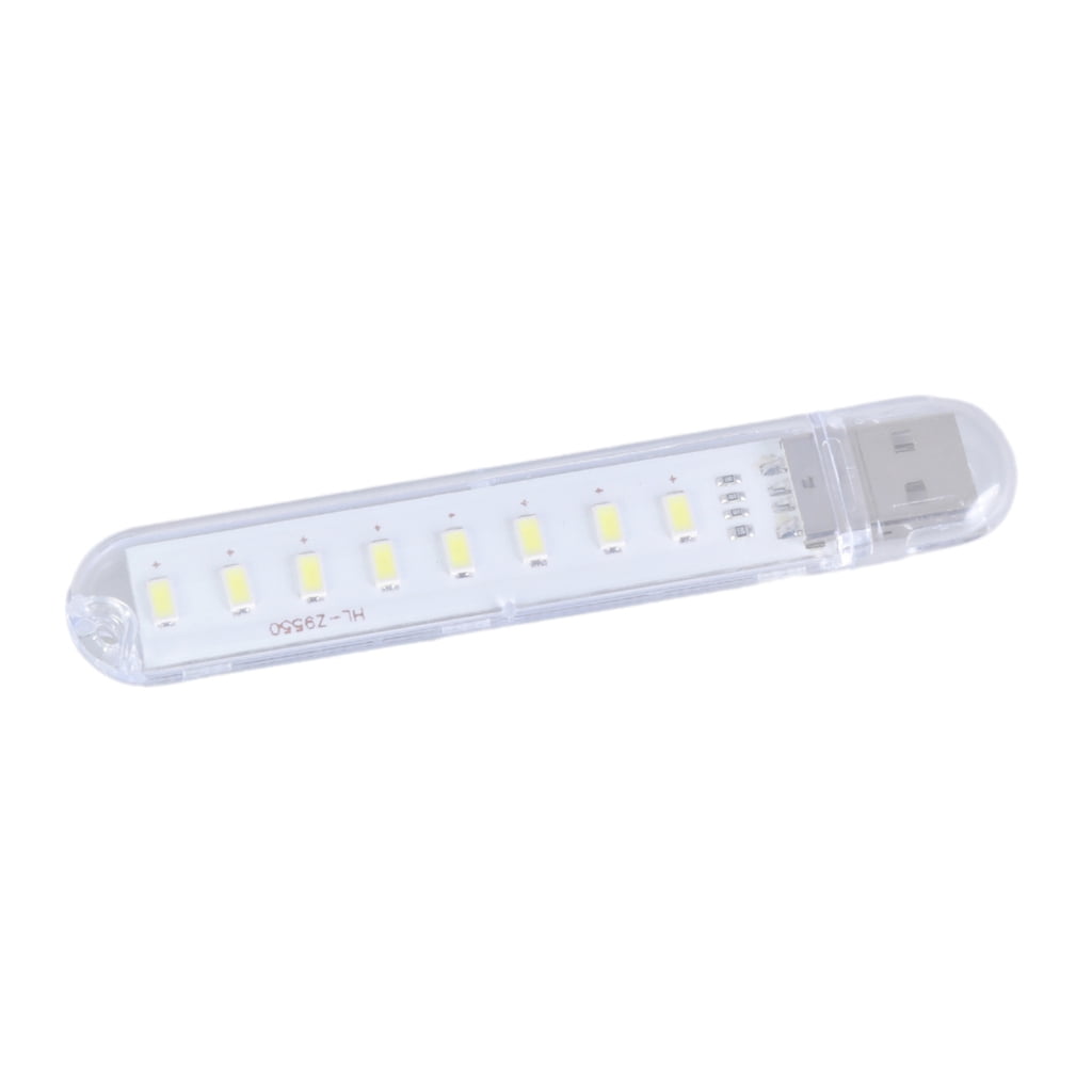 8 LED USB Power Desk Lamp For Outdoor and Indoor Laptop Car Charging ...