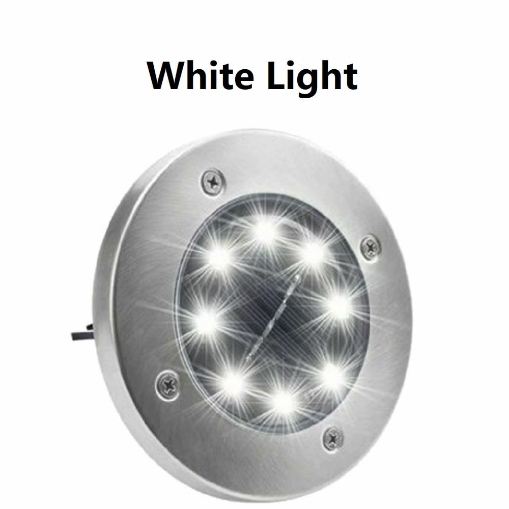 8 LEDs Solar Disk 8 Led Solar Lights Outdoor Path Lights, Solar Powered ...