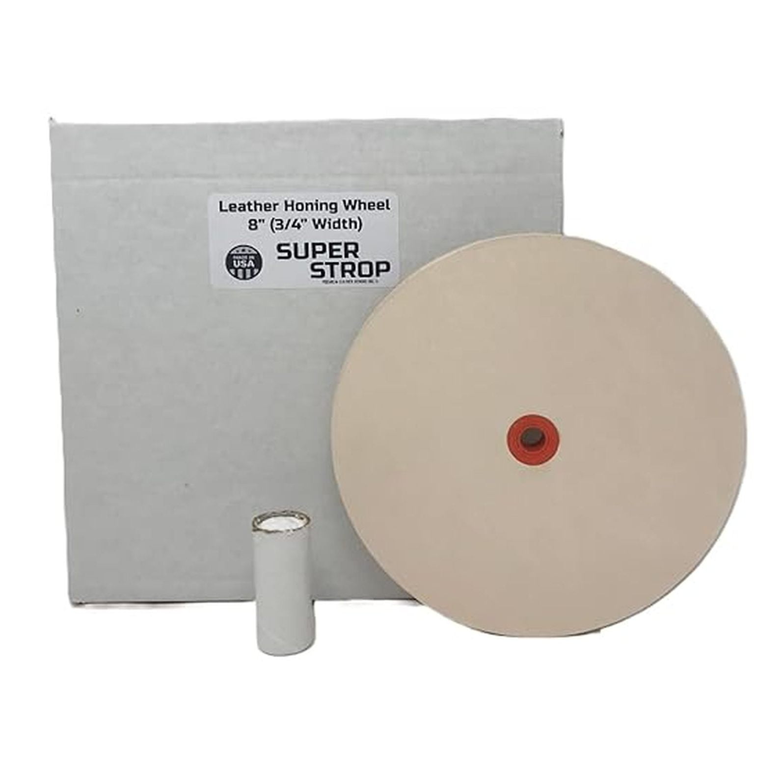 8 in Leather Honing Stropping Wheel Includes Premium White Buffing ...